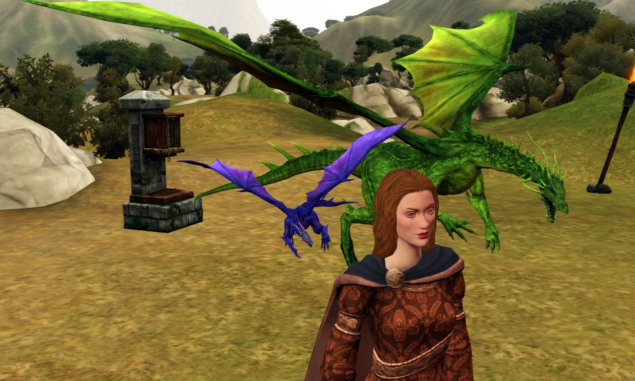 Загрузки для Sims Medieval : Dragon(s) on the shoulder by CSItaly - for ...
