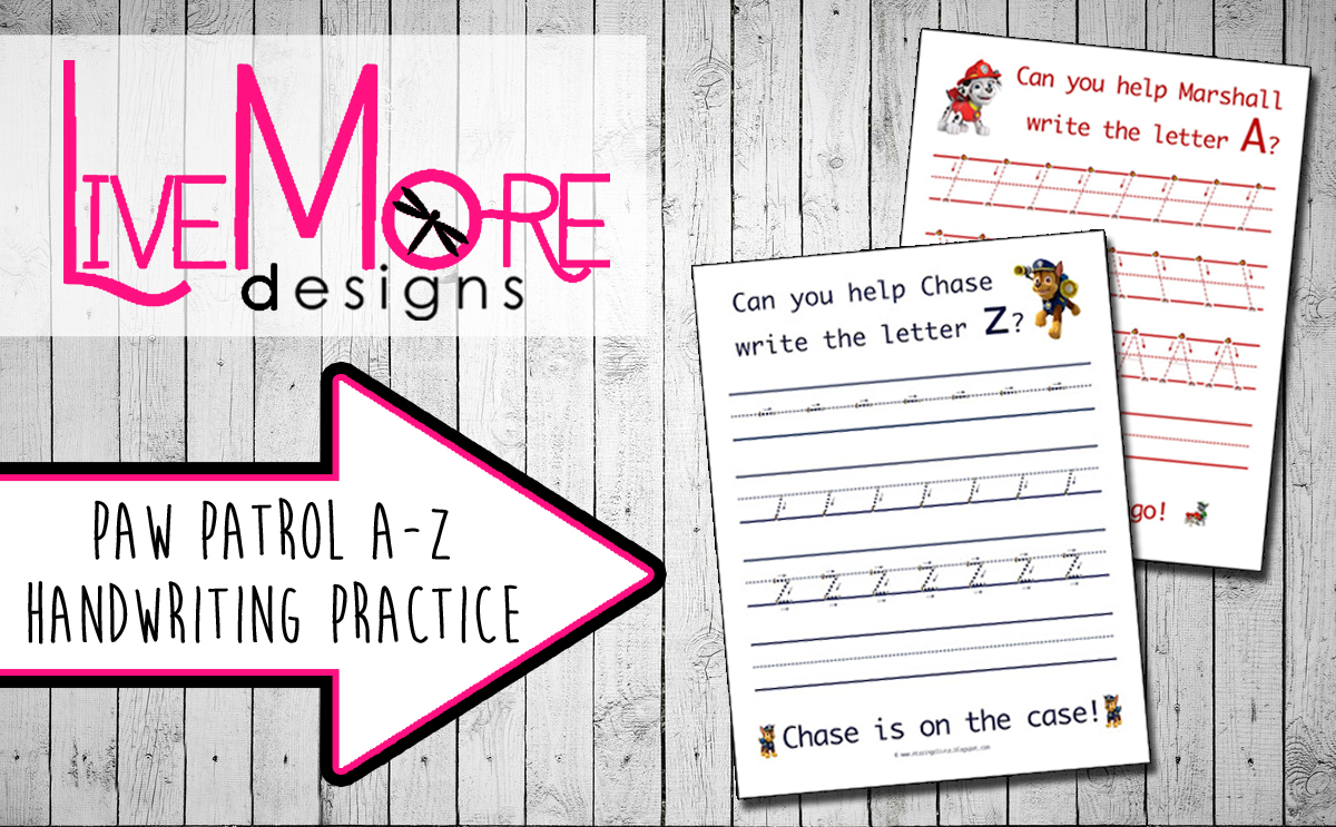 FREE Printable Paw Patrol Handwriting Worksheets! - Our Crazy ...