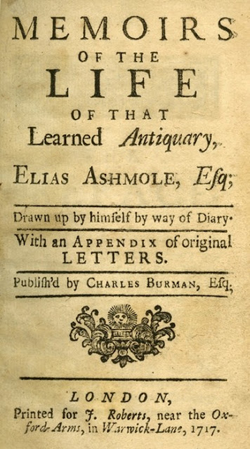 Almanaque Republicano: ELIAS ASHMOLE (1617-1692) ... MEMOIRS OF THE ...