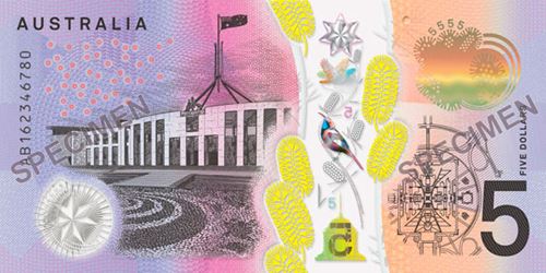 Australia's new $5 banknote released today | Lunaticg Coin
