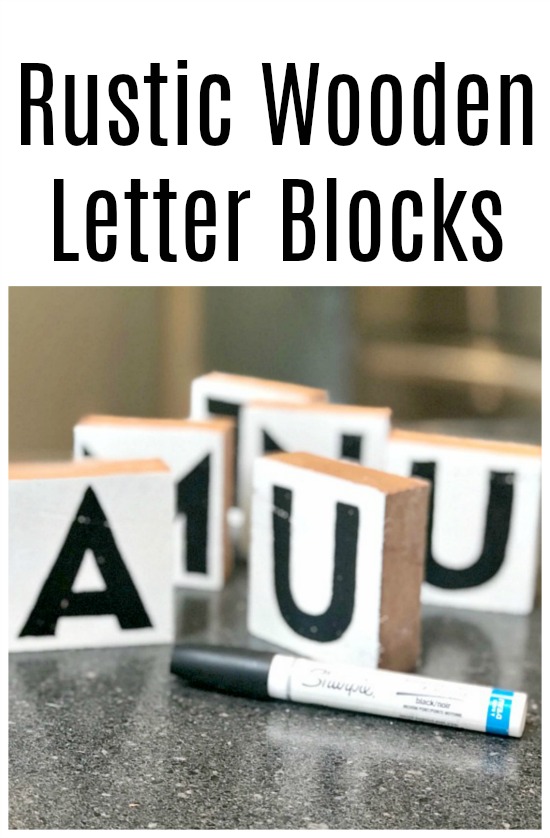 How to Make Rustic Letter Blocks