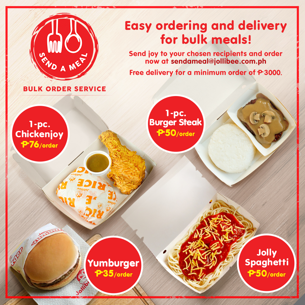 Jollibee “Send A Meal: Bulk Order Service” Makes It Easier To Send Help ...