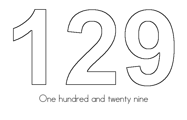 Blog de Biologia: Number 129 Coloring Page