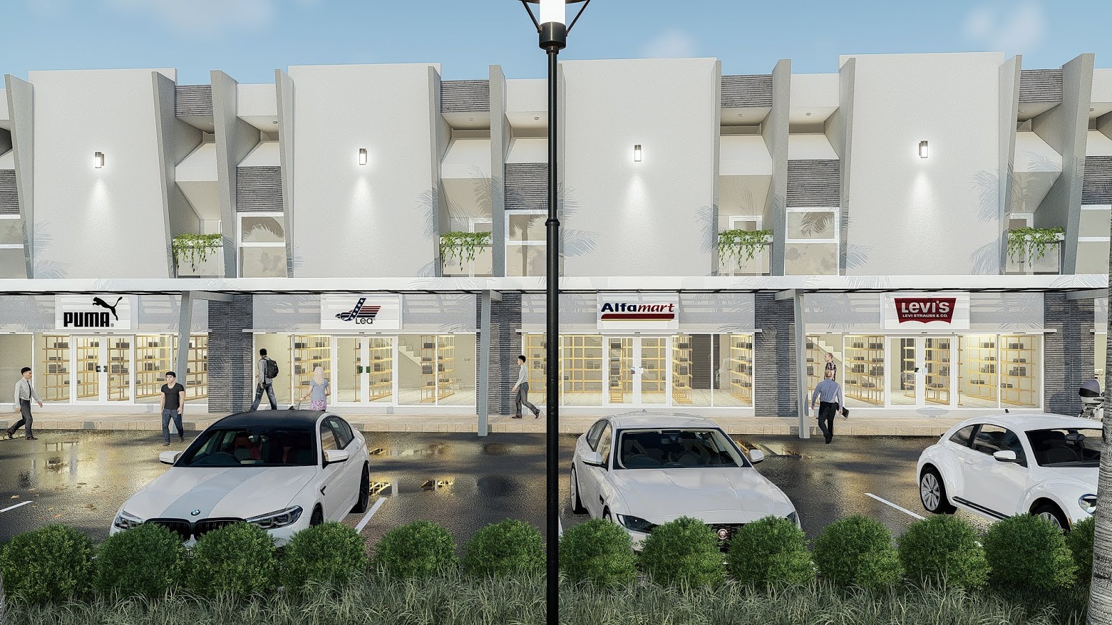 Design ruko 2 lantai minimalis modern auto cepat laku