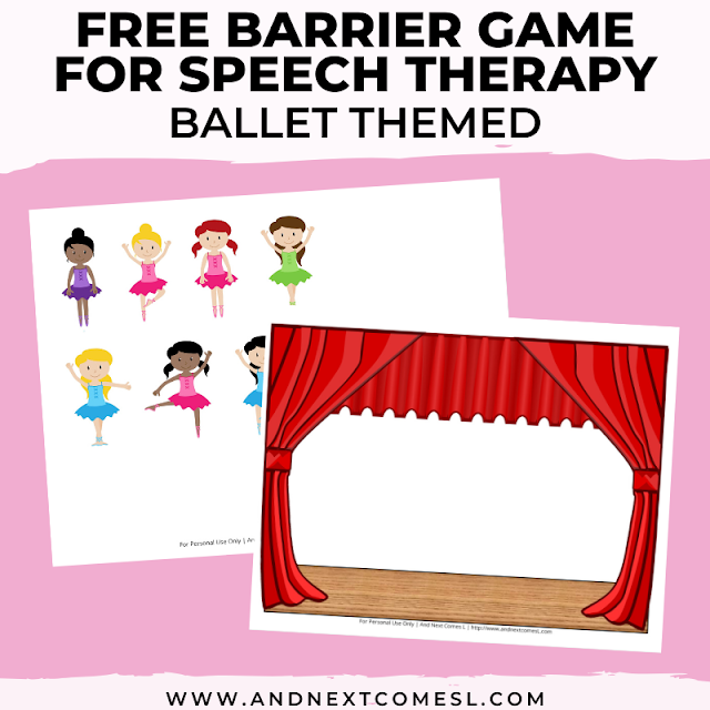 Free Printable Ballet Barrier Game for Speech Therapy | And Next Comes ...
