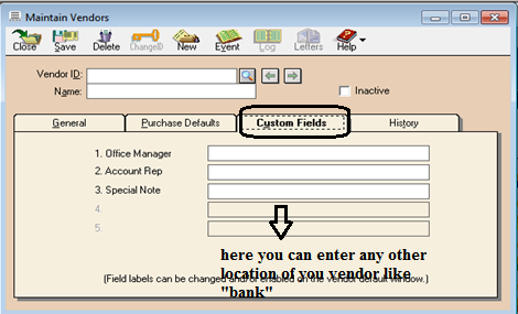 Guide line to Peachtree: MAINTENANCE OF VENDORS ACCOUNT