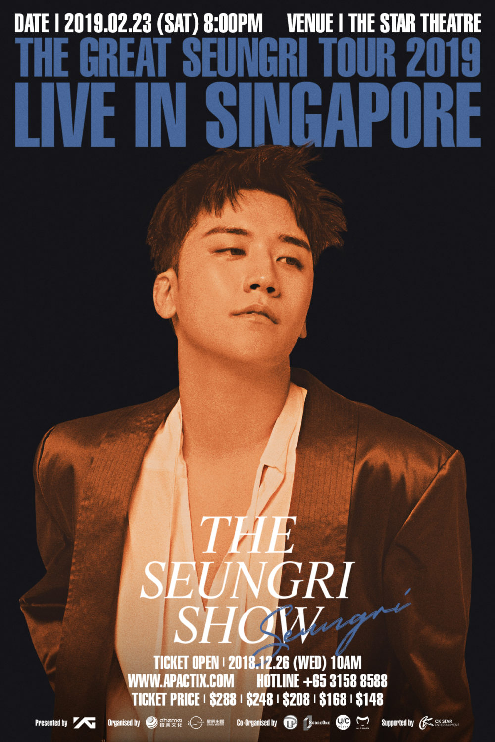 SEUNGRI Returns to Singapore For Solo Concert on 23 Feb