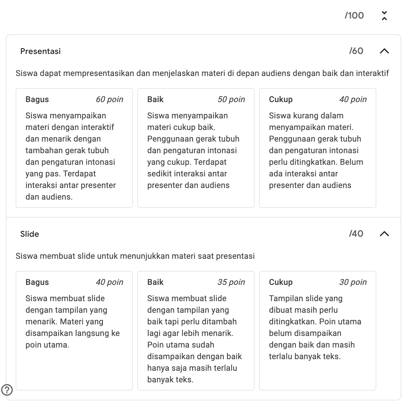 Membuat Rubrik untuk Tugas dan Penilaian Google Classroom ~ Blog Setya Aji
