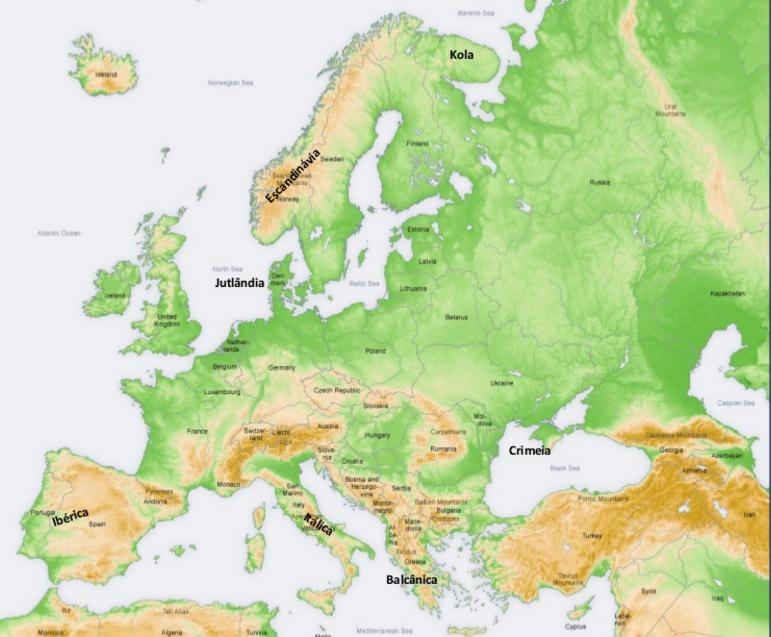Map Of Europe Peninsulas