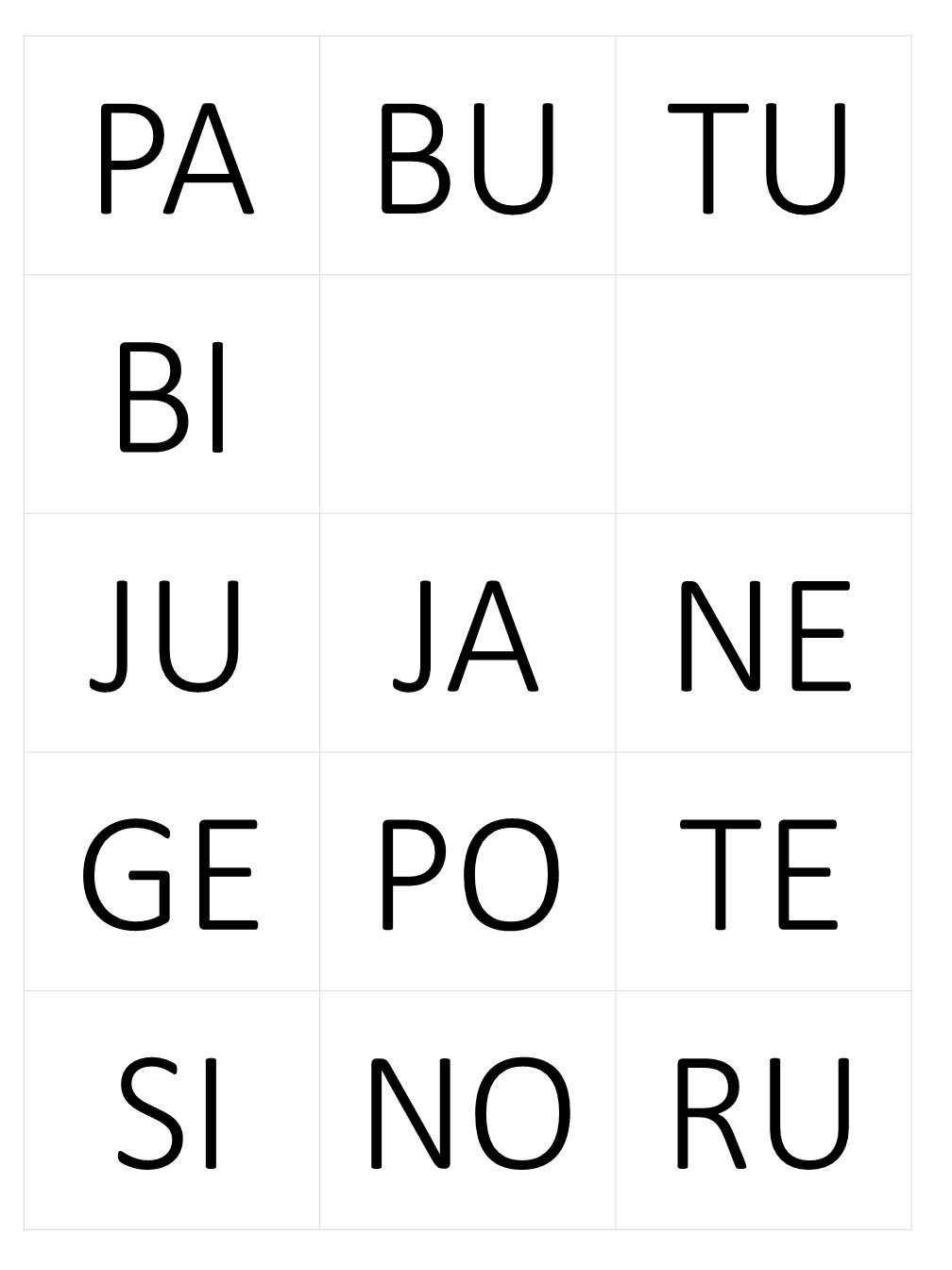 BINGO DE SÍLABAS – Criar Recriar Ensinar