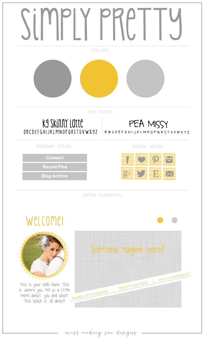premade template: simply pretty | Audrey Fuller