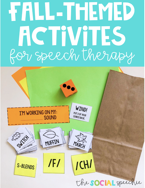 Fall Speech Therapy Activities | The Social Speechie