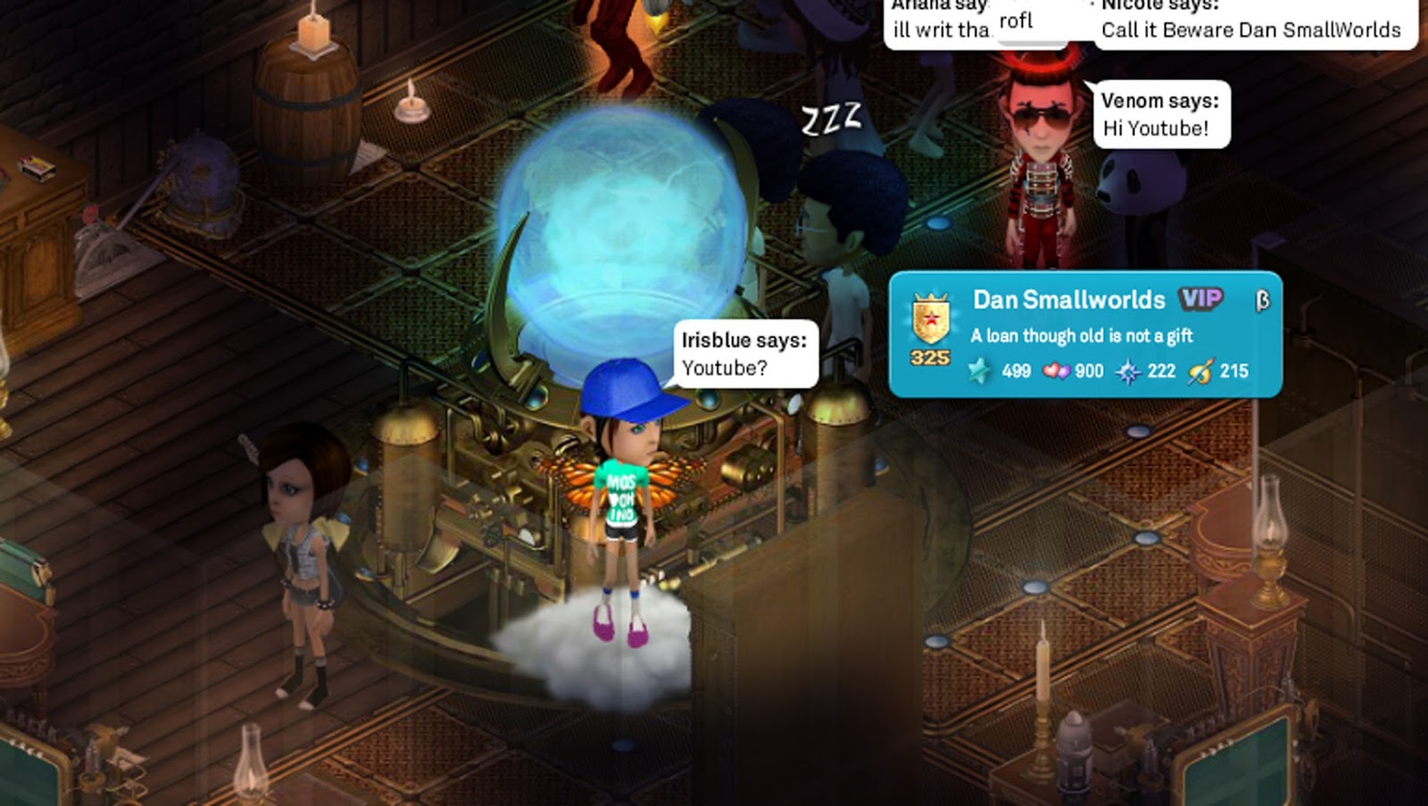 Selinna and Yuni's Blogs!: Dan Smallworlds in Smallworlds!