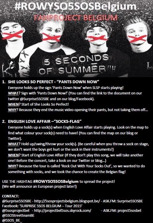 5SOS BELGIUM: Rock Out With Your Socks Out 2015