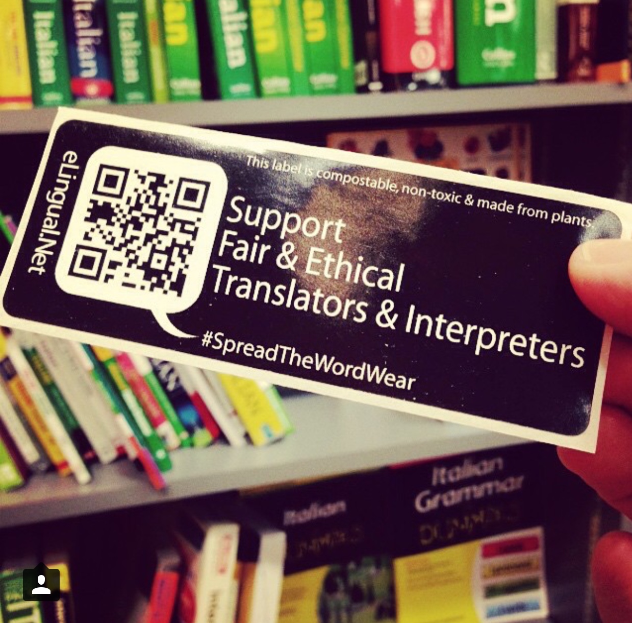 Fair & Ethical Translators and Interpreters, Sticker Tagging Campaign