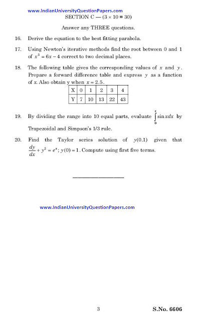 Bharathidasan University Msc Physics Numerical Methods And Programming April 2021 Question
