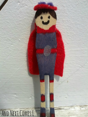 DIY Super Why Peg Dolls | And Next Comes L - Hyperlexia Resources