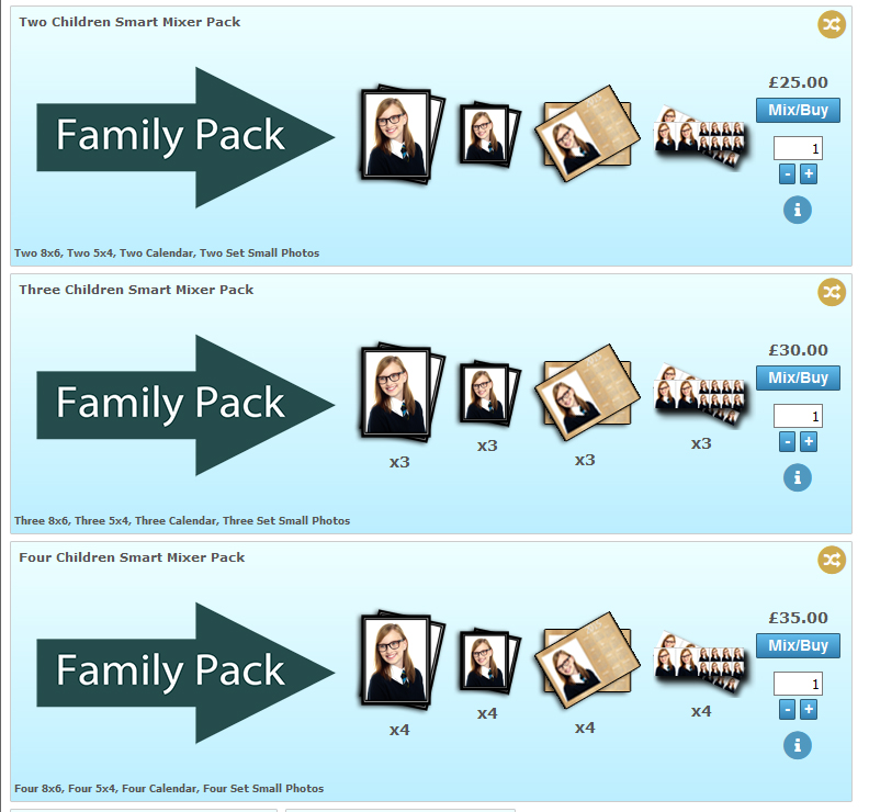 ORDER MY PHOTOS: The All new Family Packs