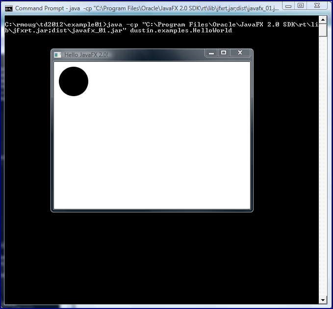 Inspired by Actual Events: Hello JavaFX 2.0: Introduction by Command Line