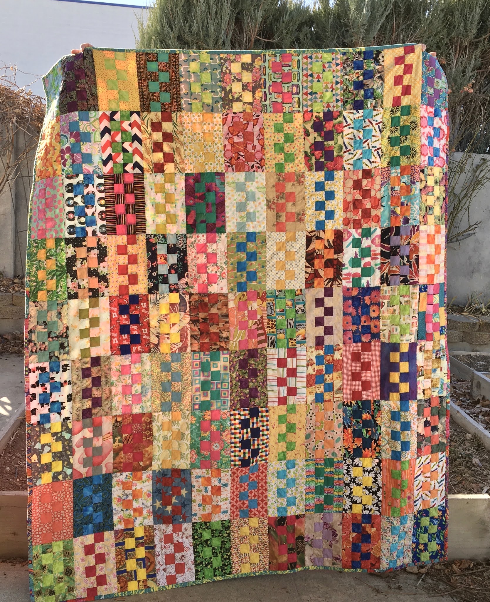 CRAZY BY DESIGN: Some Finishes and a Rainbow Flimsy