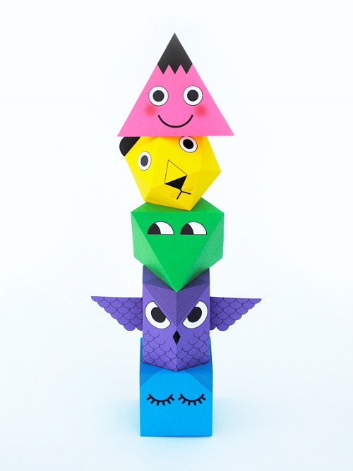My Owl Barn: DIY Paper Totem Characters with Template