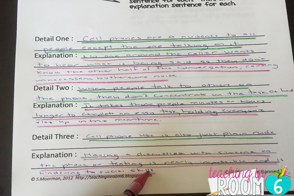 Crafting Paragraphs from the Middle Out | Teaching in Room 6