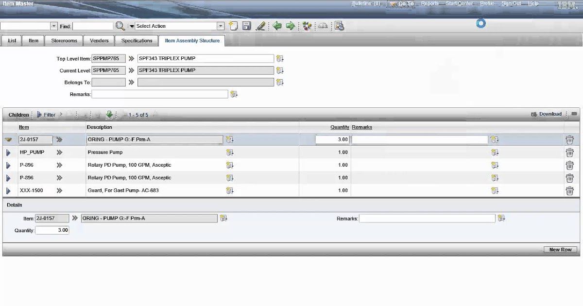 Maximo- Maximo 7.5 Assets: Rotating Items