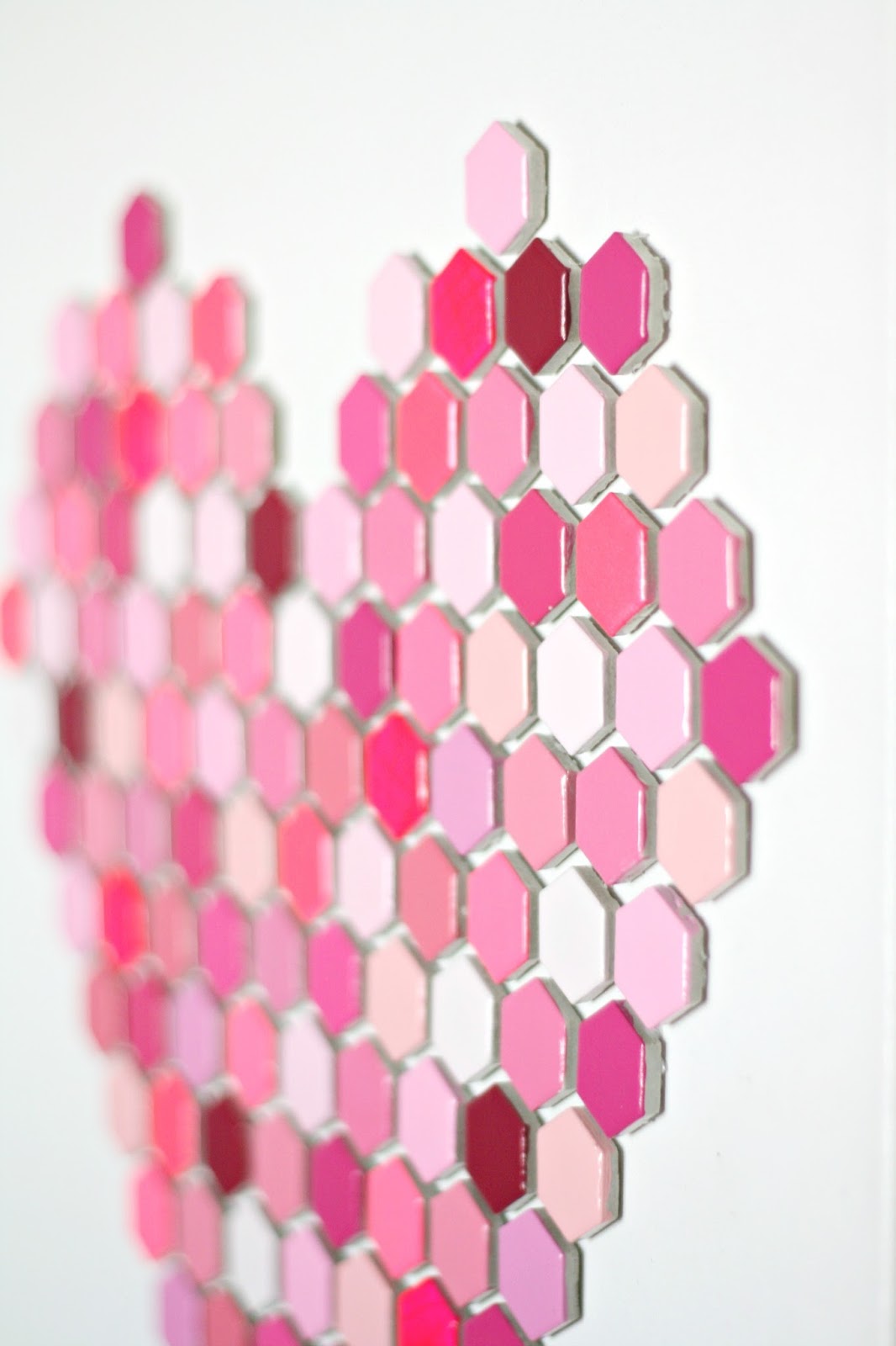 DIY Hexagon Tile Heart Art | The Pretty Life Girls