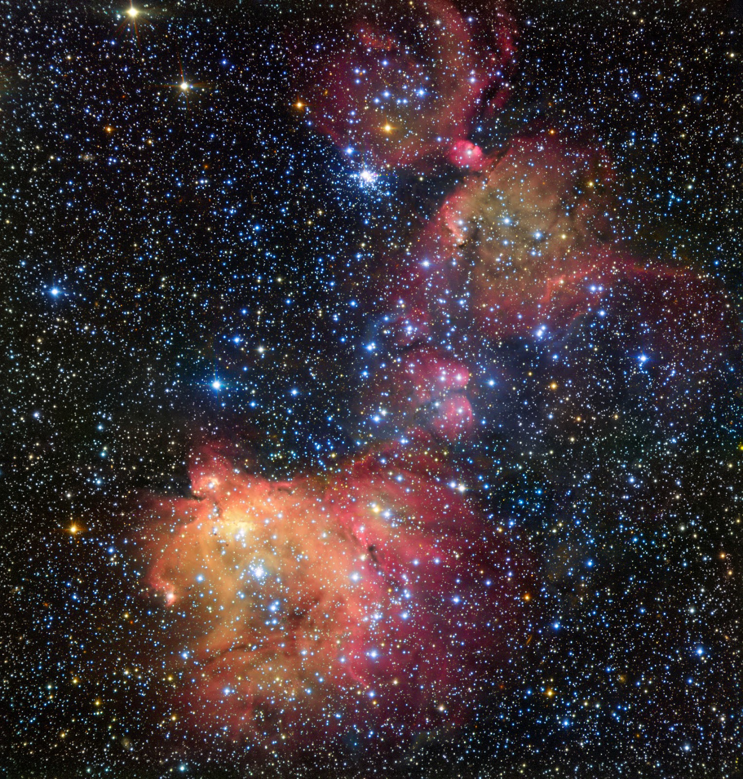 The glowing gas cloud LHA 120-N55 in the Large Magellanic Cloud | Earth Blog