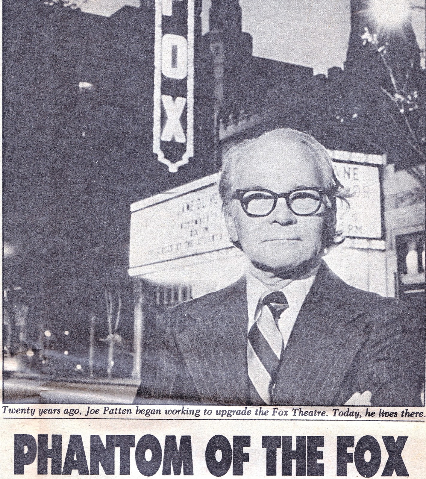 JOE PATTEN'S FOX THEATRE APARTMENT