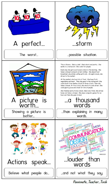 Passionate Teacher Tools: Proverbs Matching Game Set 1 (60 proverbs)