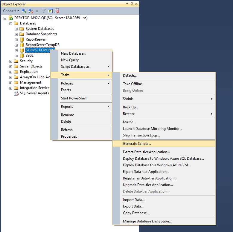 Cara Migrasi Database Sql Server Ke Versi Sql Server Yang Tidak Mendukung Bagi Bagi Berita