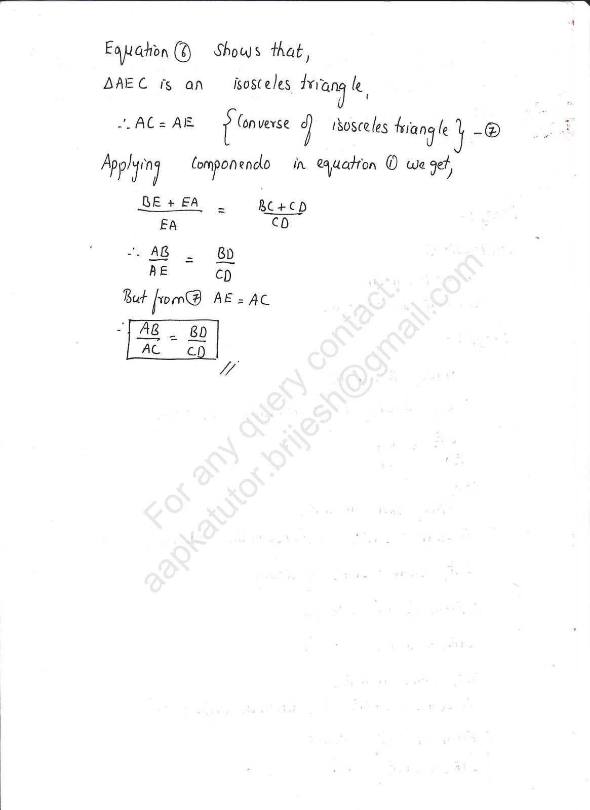 In the adjoining figure, AD is the bisector of the exterior angle A of ...