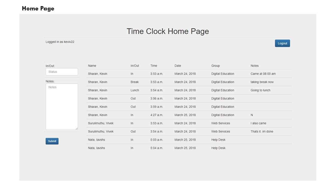 Employee Work Time Log Management - A Web App that helps the payroll ...