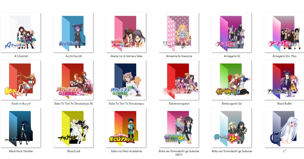 JunKun_197 Paguina Oficial: Pack de iconos Anime para windows 10 #1