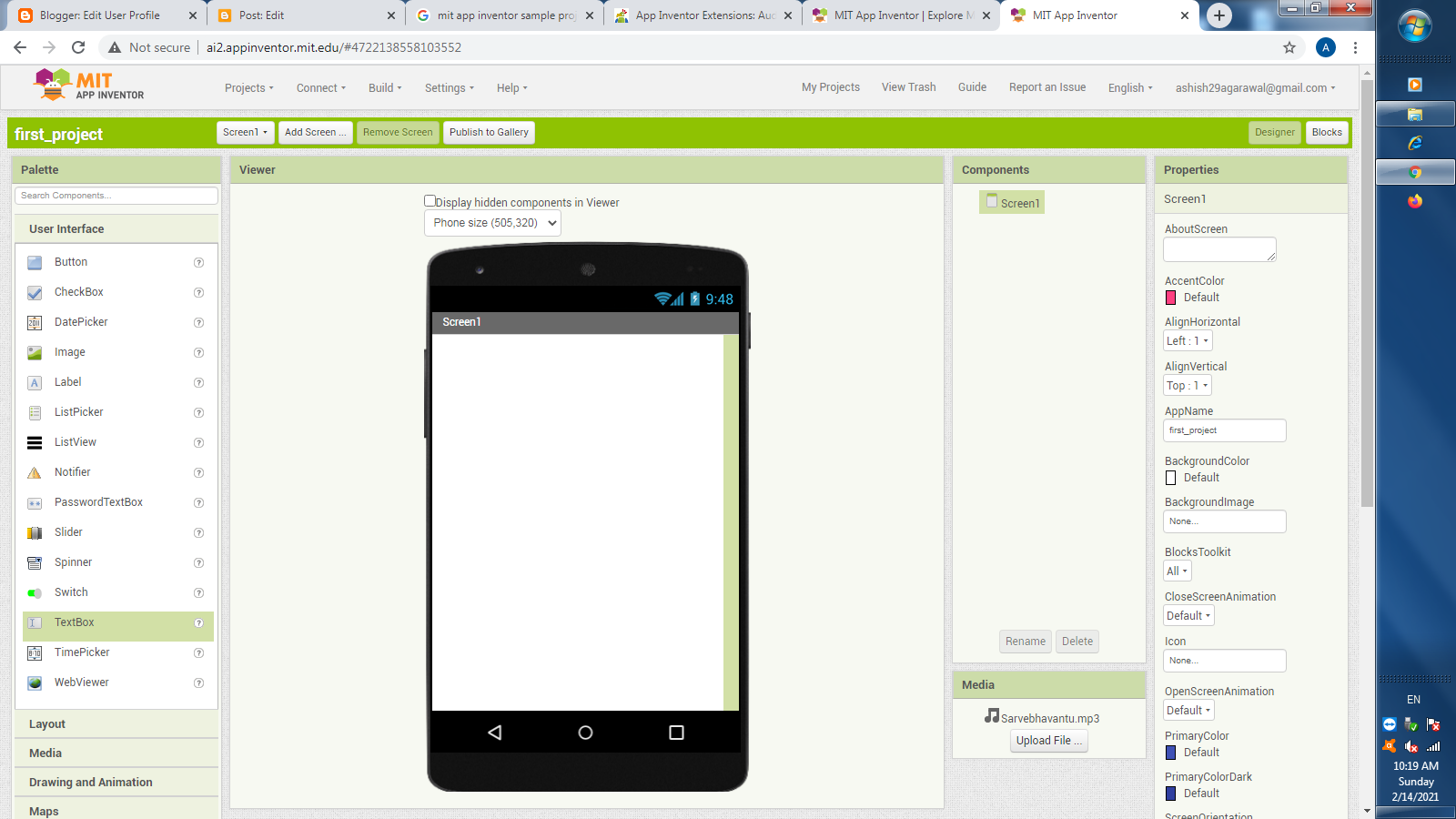 app development using mit app inventor 2 tool