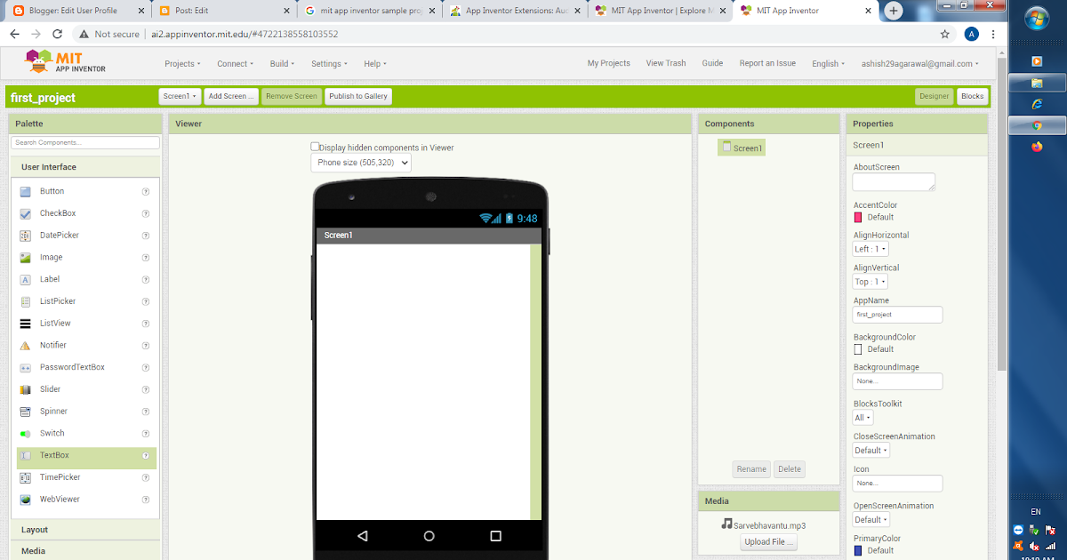 app development using mit app inventor 2 tool