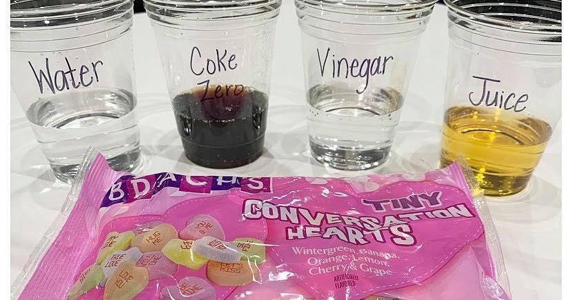 Candy Heart Science Experiment - For the Love of Teaching