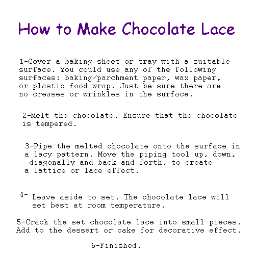 How to Make Chocolate Lace | onethebest1