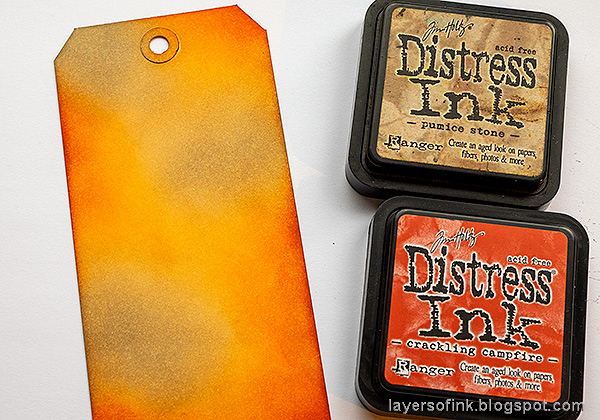 Layers of ink: Crackling Campfire Tag Tutorial