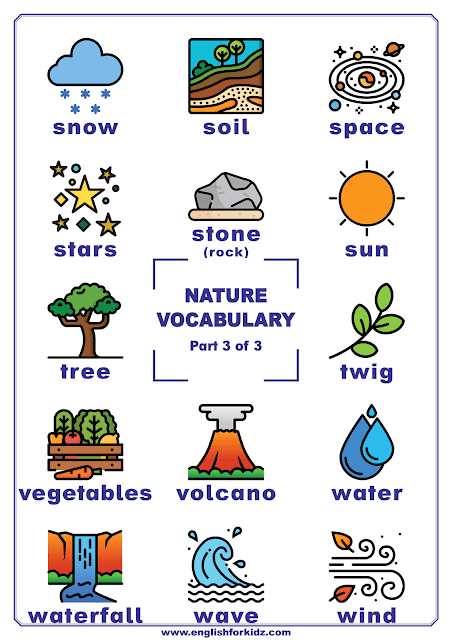 Nature Vocabulary Posters