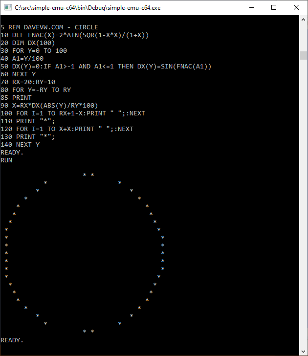 Tech with Dave: 6502 emulator for terminal, Commodore Edition