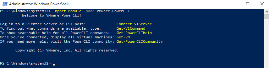 Getting started with VMWare PowerCLI