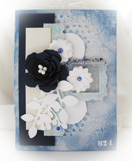 Paper Talk With Samra: Blue Floral Card