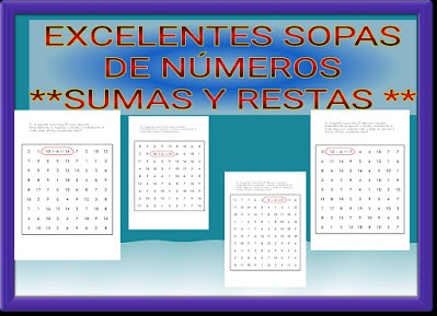 SUMAS Y RESTAS-SOPA DE NÚMEROS - MILTON PAREDES CALVA-BLOG DIDACTICO