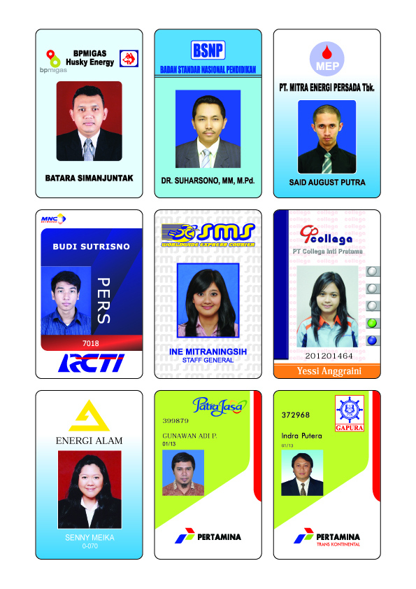 P E R C E T A K A N ID CARD: CONTOH ID CARD