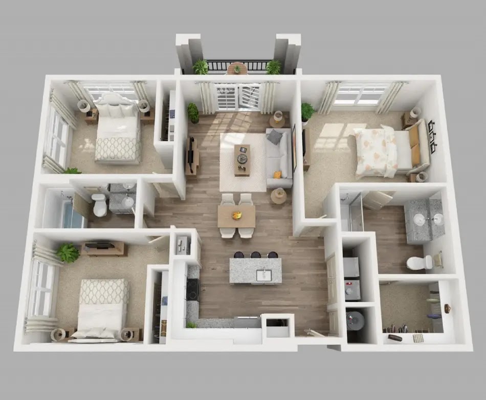 Denah Rumah 3 Kamar Tidur Sederhana Minimalis - Tagar Berita - Blog ...