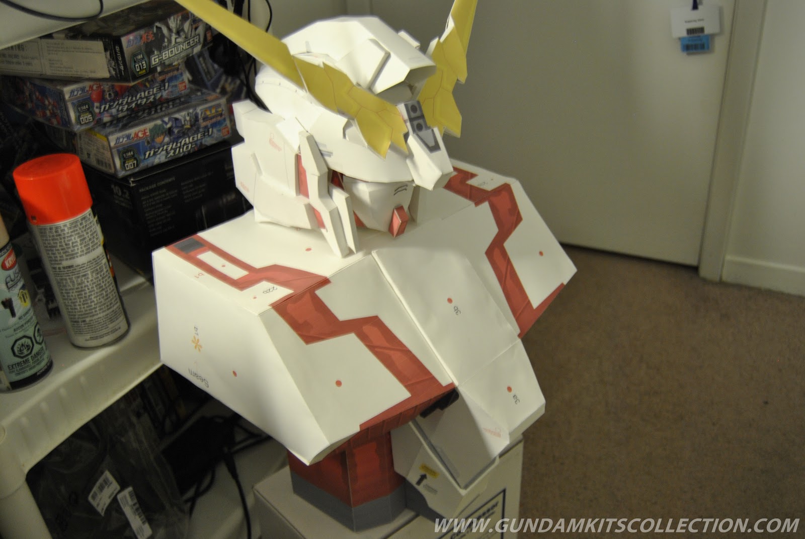 6 foot tall Unicorn Gundam Paper Replika Template WIP by Gundam Kits