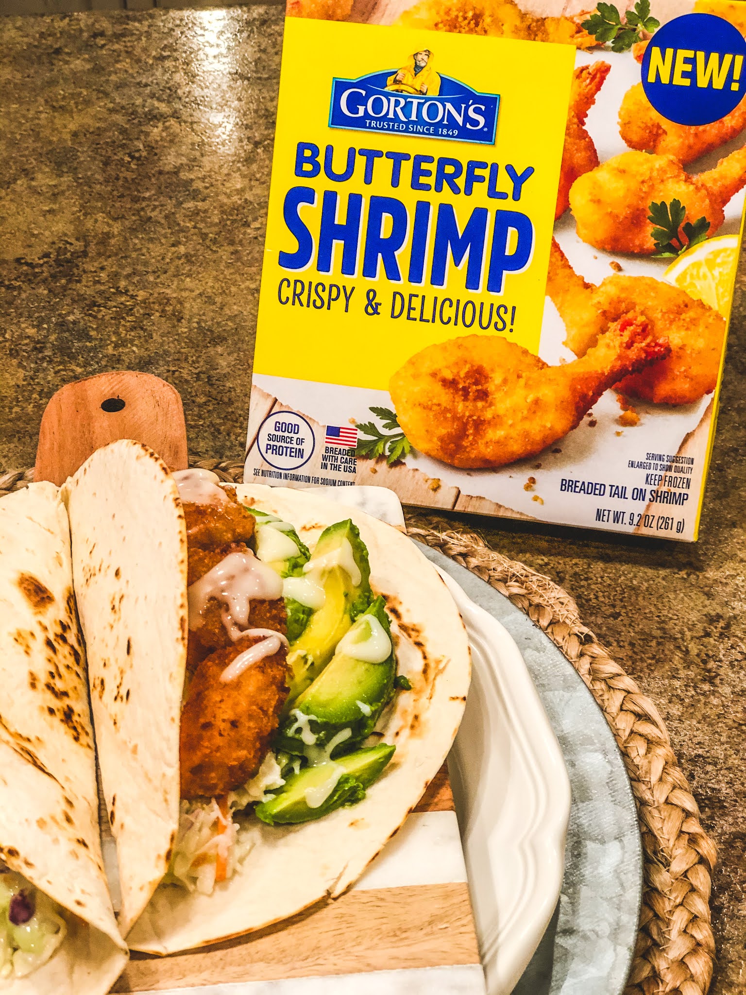 Easy weekday taco recipe with Gorton’s Butterfly Shrimp