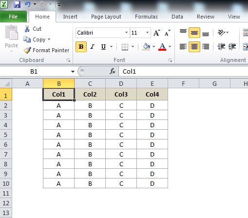 SQL-Compass: MS Excel: Insert column between each existing column